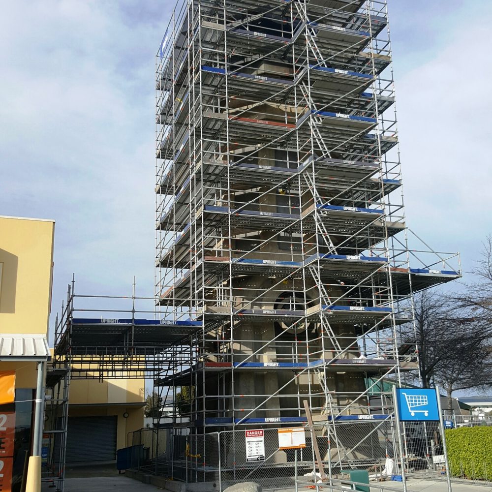 Addington Water Tower Case Study - Upright Scaffolding Christchurch